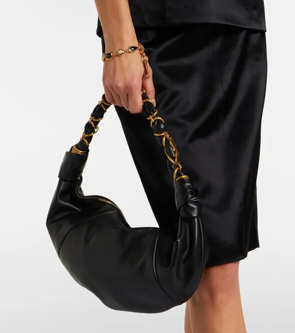 Saint Laurent Amalia Small Leather Shoulder Bag