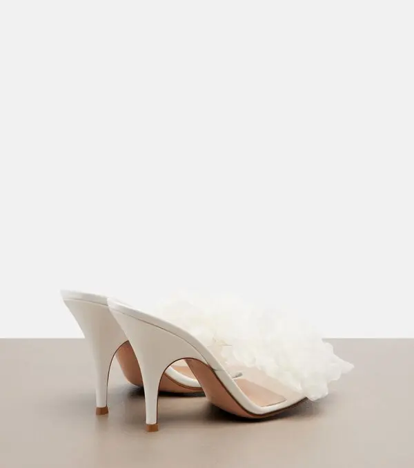 GIANVITO ROSSI Floral Mules