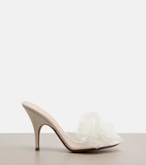 GIANVITO ROSSI Floral Mules