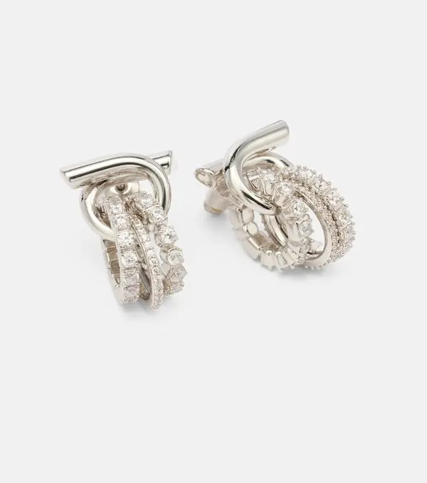 FERRAGAMO Gancini Crystal-embellished Drop Earrings