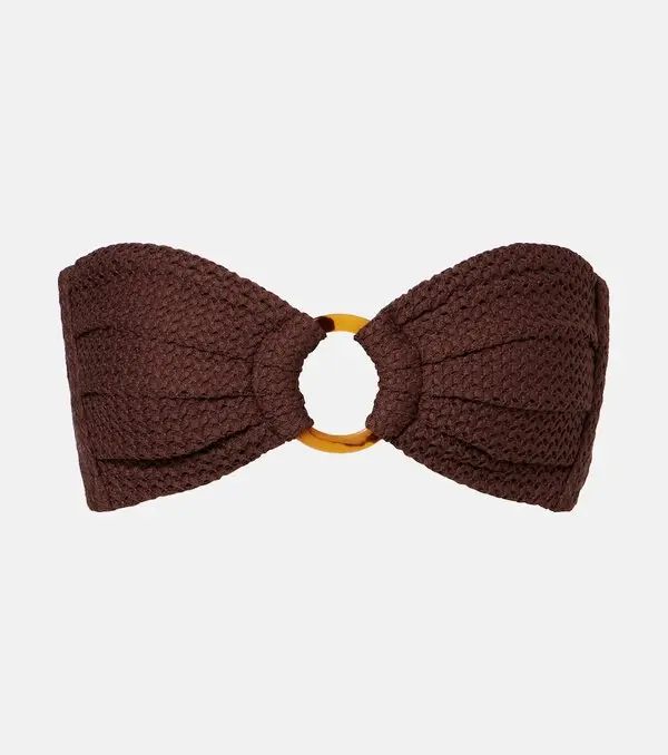 MONTCE Tori Crochet Bikini Top - Brown