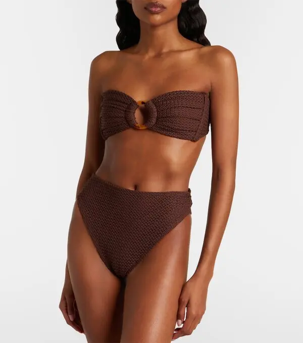 MONTCE Tori Crochet Bikini Top - Brown