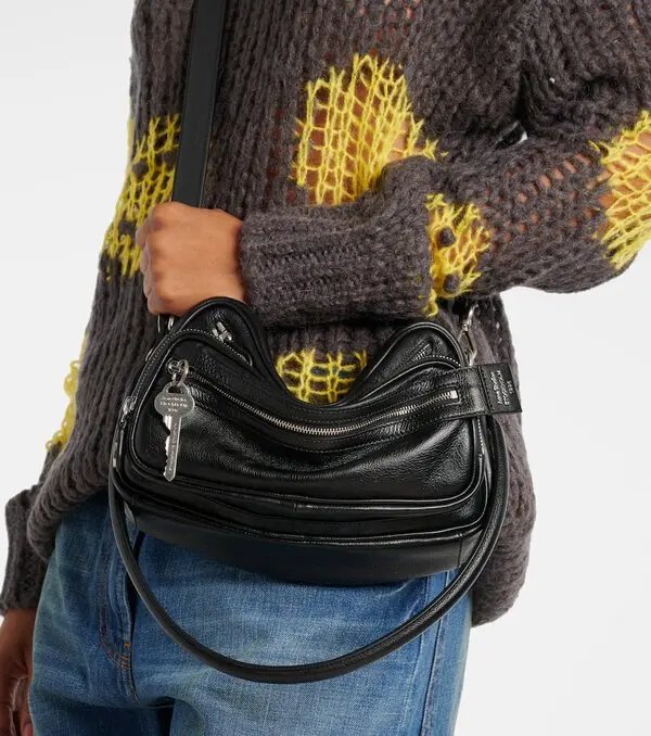Acne Studios Leather Shoulder Bag - Black