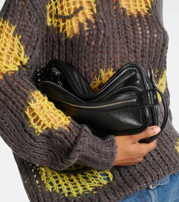 Acne Studios Leather Shoulder Bag - Black