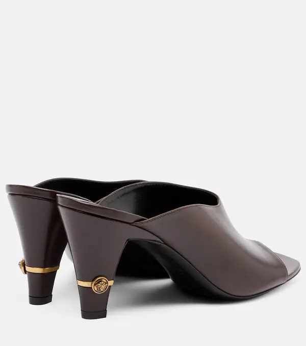 Versace Giulietta Leather Mules - Brown