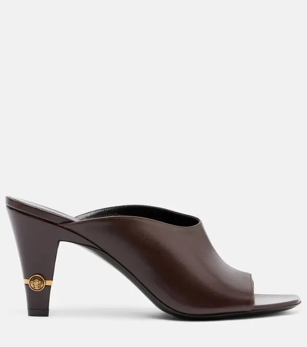 Versace Giulietta Leather Mules - Brown