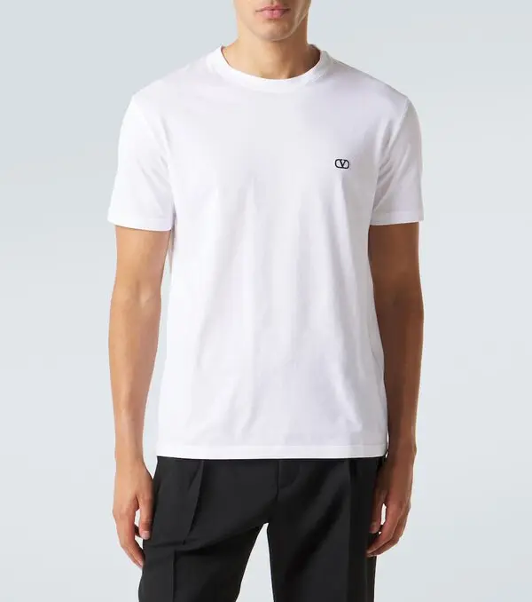 Valentino Garavani Vlogo Cotton Jersey T-shirt - White