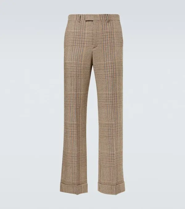 Valentino Garavani Virgin Wool Straight Leg Trousers - Beige