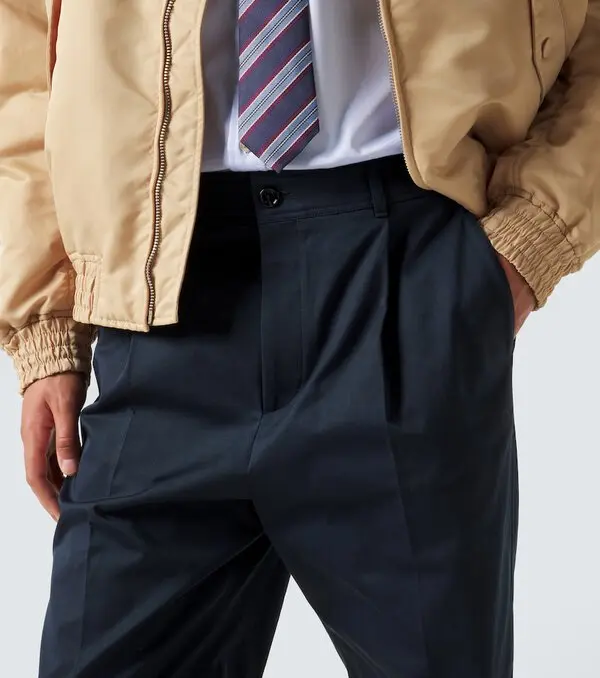 Valentino Garavani Cotton Straight Leg Trousers