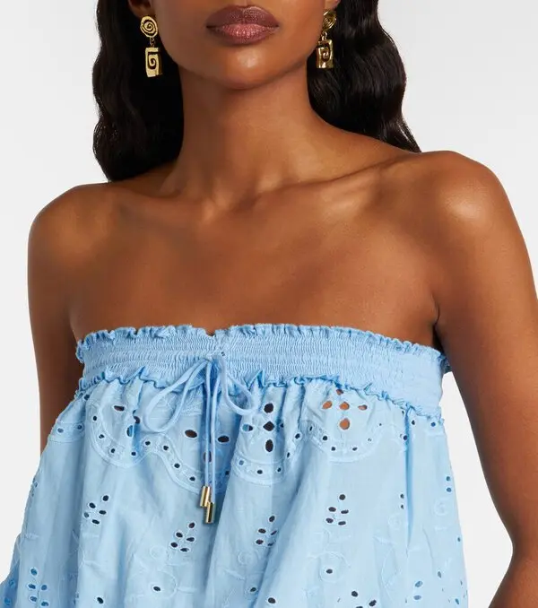 Melissa Odabash Colette Broderie Anglaise Cotton Minidress