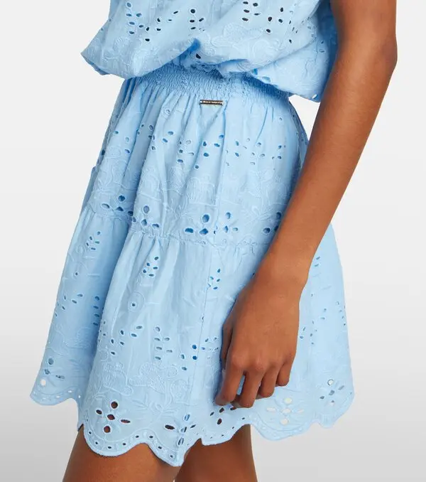 Melissa Odabash Colette Broderie Anglaise Cotton Minidress