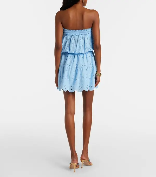 Melissa Odabash Colette Broderie Anglaise Cotton Minidress