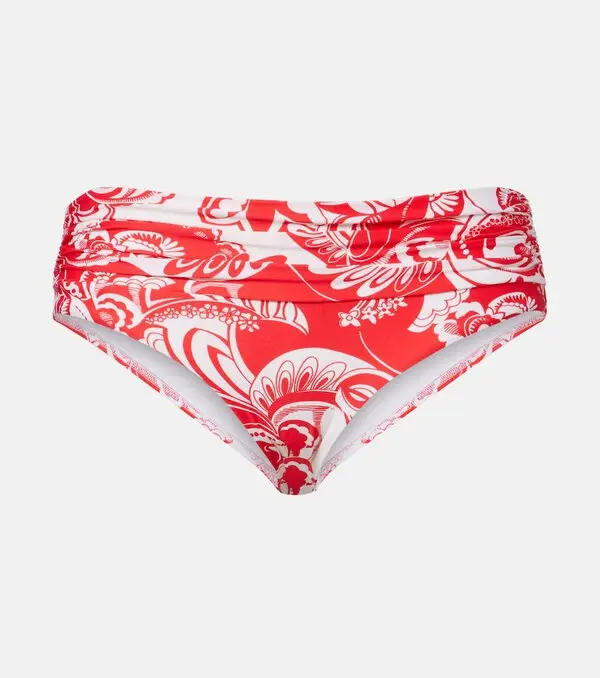 Melissa Odabash Bel Air Ruched Bikini Bottoms - Red