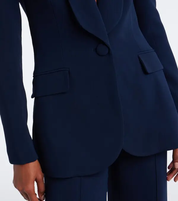 Elie Saab Floral Cady Blazer - Blue
