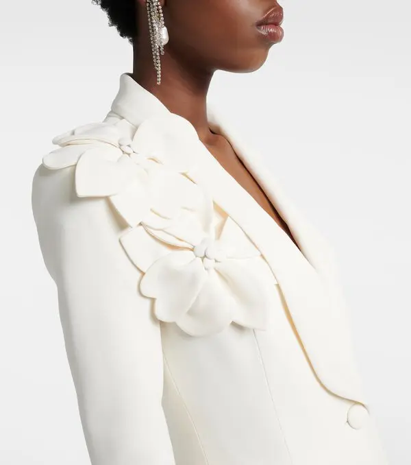 Elie Saab Floral Blazer - White
