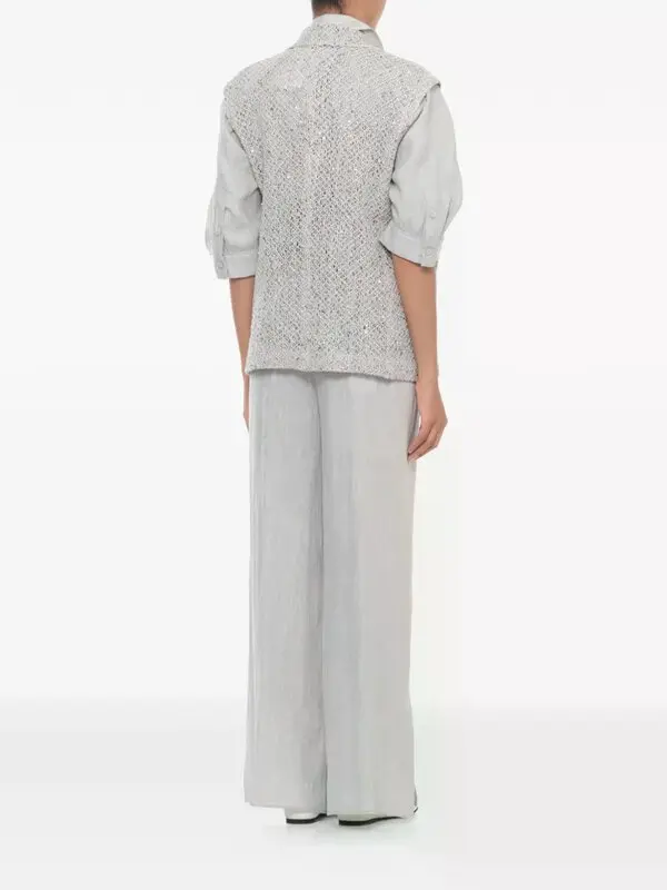 PANICALE Sequin-embellished Sleeveless Jacket