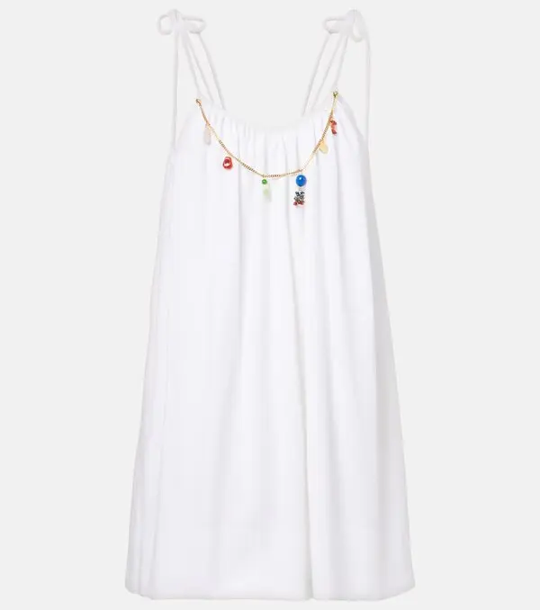 Stella McCartney Embellished Cotton Crêpon Minidress