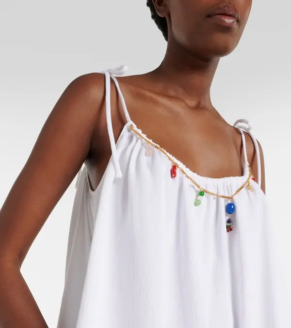 Stella McCartney Embellished Cotton Crêpon Minidress
