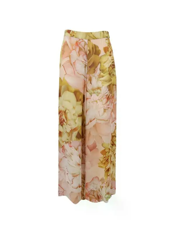 CLIPS Floral Print Wide Leg Trousers