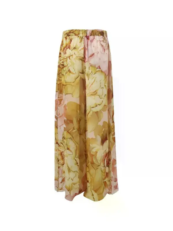 CLIPS Floral Print Wide Leg Trousers
