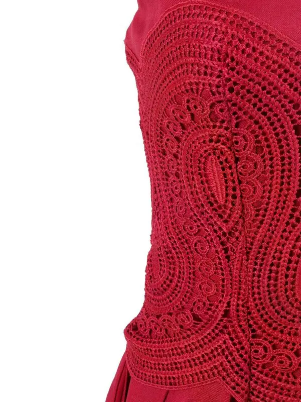 CLIPS Lace-panelled Sleeveless Dress