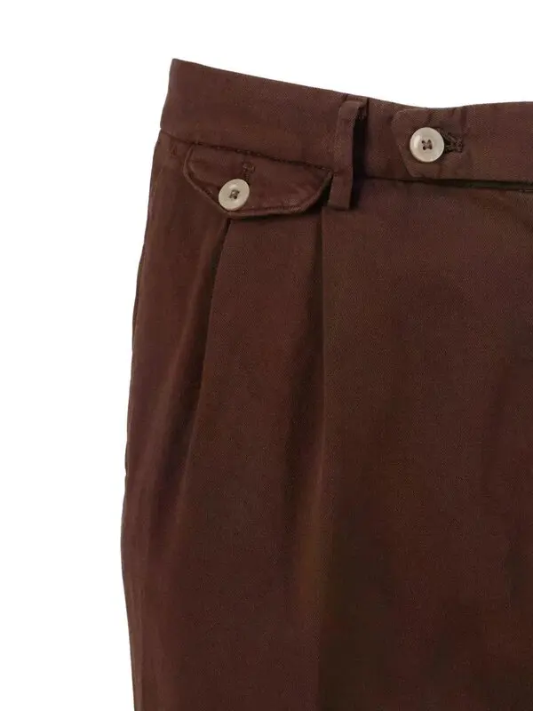 BRIGLIA 1949 Tobacco Pleated Trousers