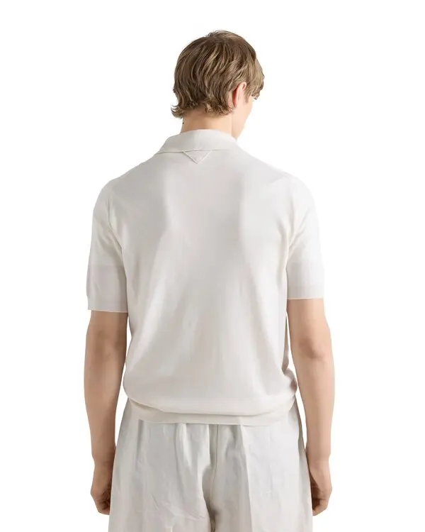 Prada Cashmere And Silk Polo Shirt