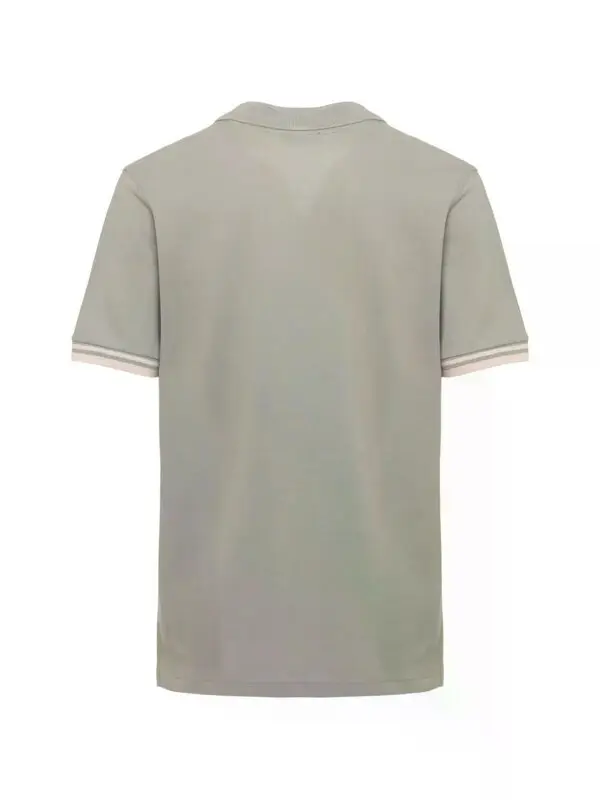 FAY Logo-embroidered Striped-trim Polo Shirt