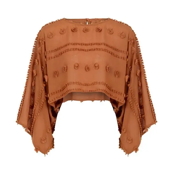 LILAMIE Capri Loose Fit Long Sleeve Summer Blouse