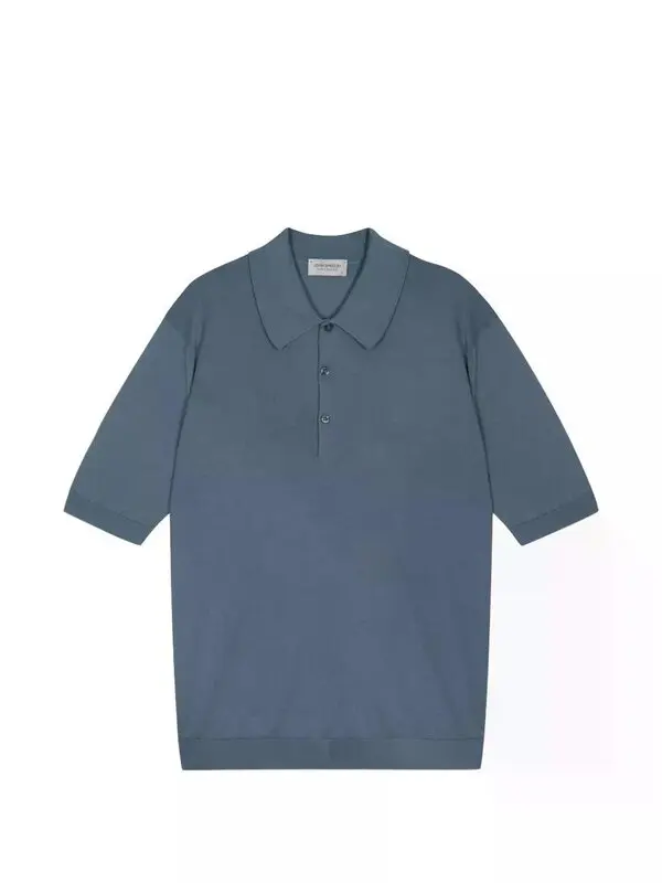 John Smedley Isis Short-sleeve Polo Shirt - Blue