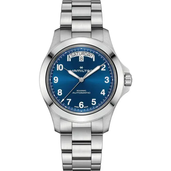 Hamilton Khaki Field Automatic Bracelet Watch - Blue