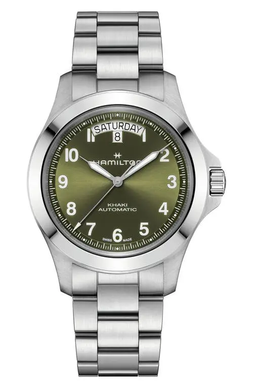 Hamilton Khaki Field Automatic Bracelet Watch - Green