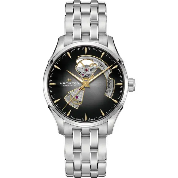 Hamilton Jazzmaster Open Heart Automatic Bracelet Watch - Black