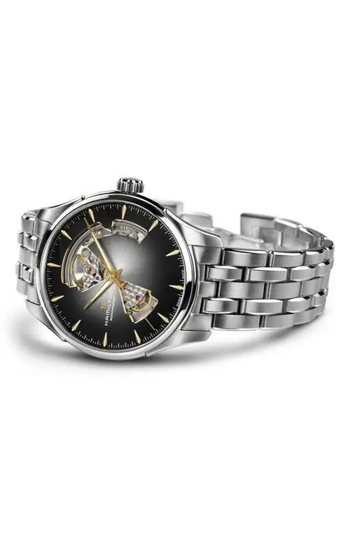 Hamilton Jazzmaster Open Heart Automatic Bracelet Watch - Black