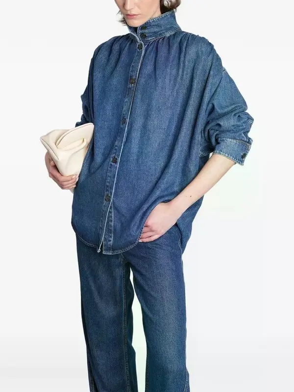 IRO PARIS Gathered Denim Shirt - Blue