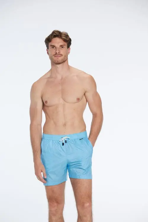 MOEVA Louis Mid-thigh Swim Shorts - Blue