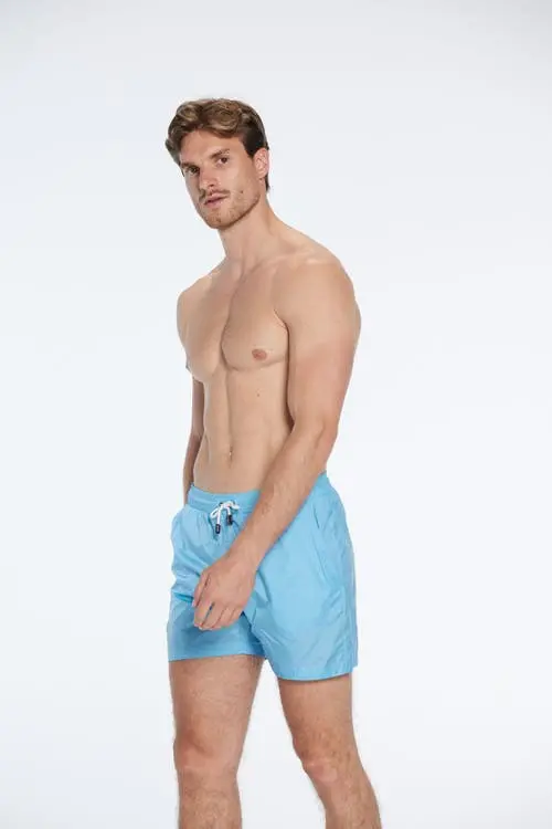 MOEVA Louis Mid-thigh Swim Shorts - Blue