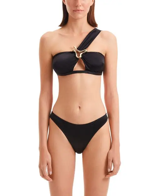 MOEVA Sereia Mid-rise Bikini Bottom - Black