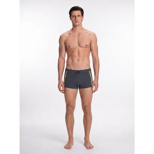 MOEVA Antonio Swim Trunks With Drawcord - Dark Grey