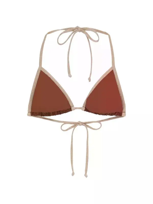 MC2 SAINT BARTH Leah Triangle Bikini Top - Brown