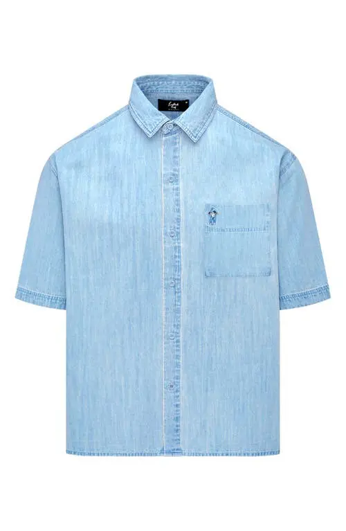 EASTSIDE GOLF Boxford Short Sleeve Cotton Button-up Shirt