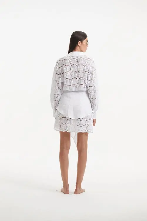 MOEVA Nayeli Broderie Anglaise Long Sleeve Shirt Dress