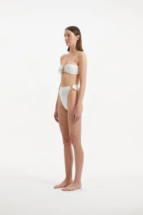 MOEVA Clyde Bandeau Bikini Top - White