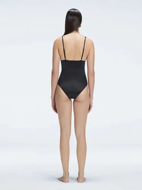 MOEVA Marina Halter Neck One Piece Swimsuit With Ruched Detailing