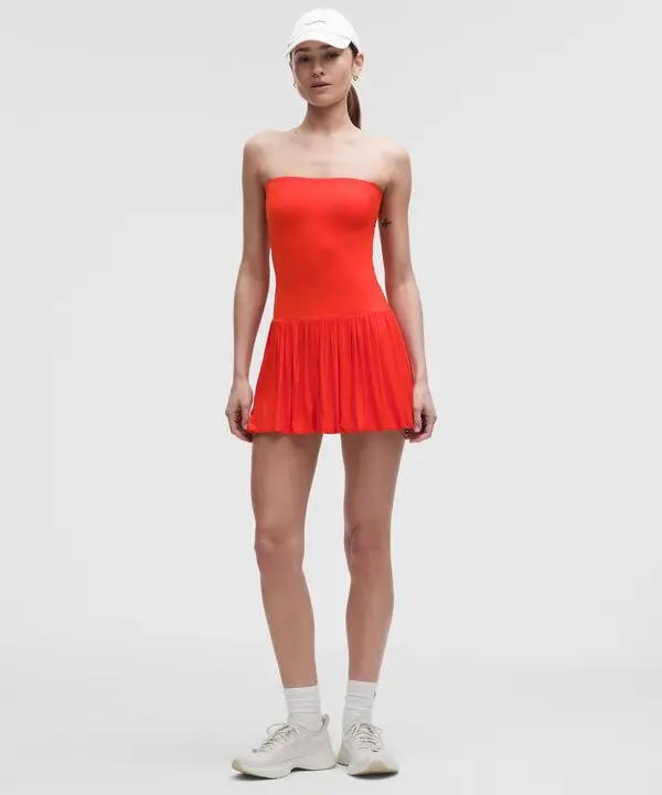Lululemon 2-in-1 Bubble-hem Mini Dress - Cherry Ember