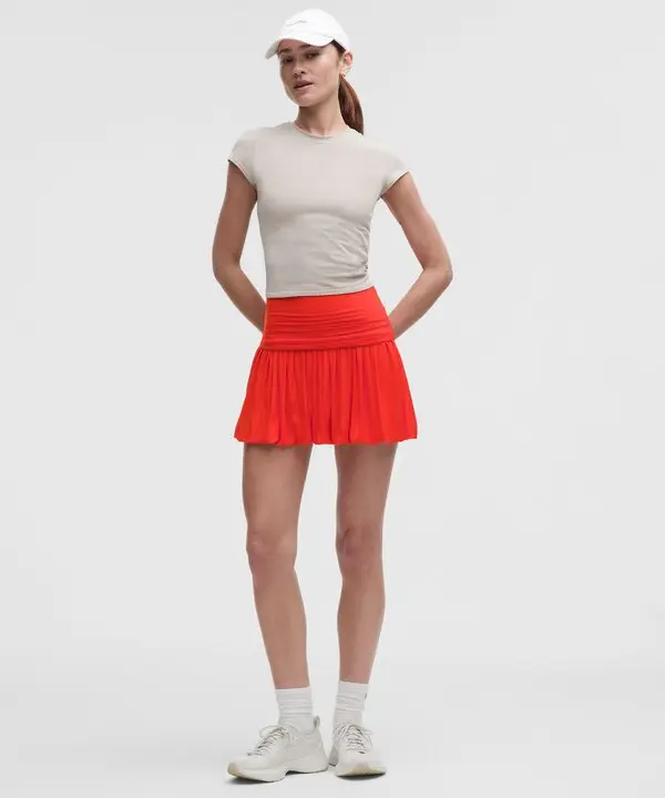 Lululemon 2-in-1 Bubble-hem Mini Dress - Cherry Ember