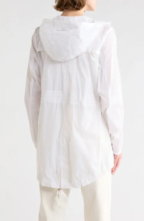 Sam Edelman Hooded Anorak With Drawstring Details - White