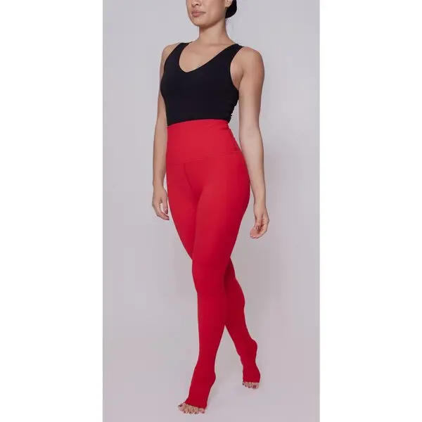 LAS LOUNGEWEAR Com-pressi-on Me Jet Lag Legging - Red