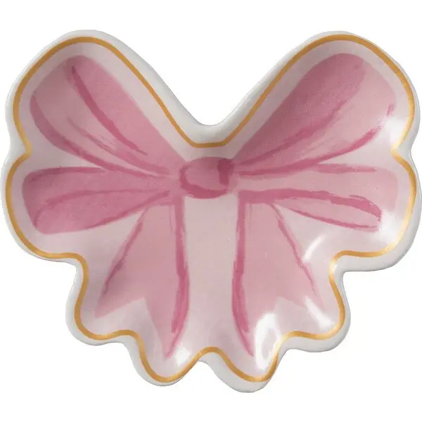 TOTALEE GIFT Bow Trinket Dish Ceramic I