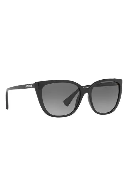 Ralph Lauren Polarized Butterfly Sunglasses - Black/polar Gradient Grey